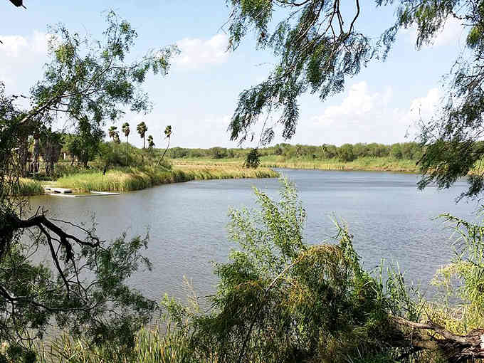Peaceful waters wind through lush greenery where over 500 bird species stop by to rest their wings.