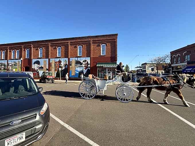 When horse-drawn carriages share the road with cars, you know you've found a place that honors its roots beautifully.