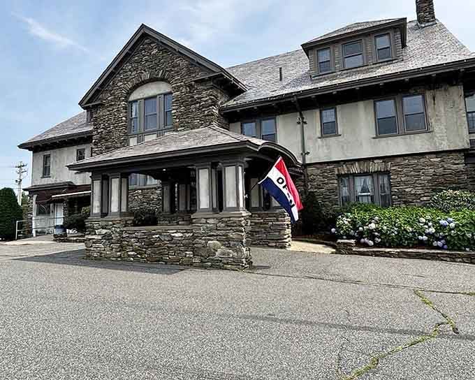 That "Open" flag fluttering outside Hebert's stone estate is a very elegant way of saying, "Come get your chocolates."