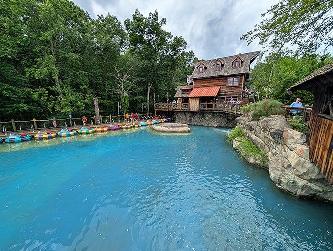 That impossibly blue water beckons like a Caribbean lagoon, except you're surrounded by New England woods instead of palm trees.