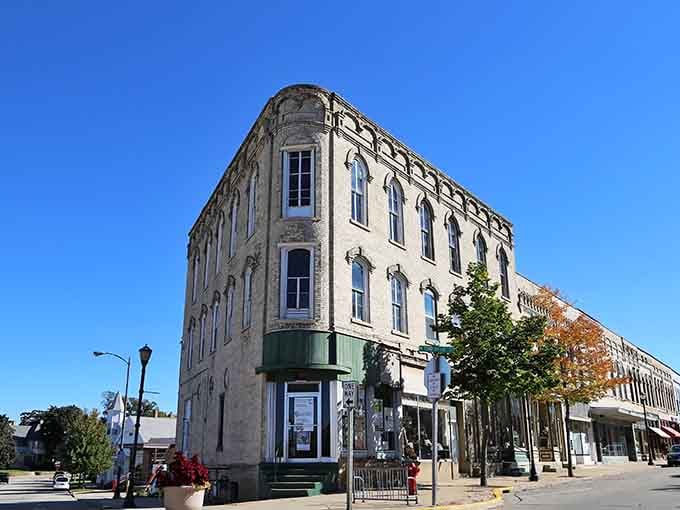 This magnificent three-story corner building in Ripon has the kind of confident, ornate presence that makes you stop mid-stride and stare.