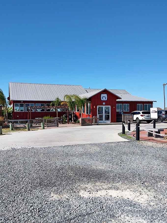 That bold red exterior and harborside deck at The Shanty make every meal feel like a front-row seat to something beautiful.