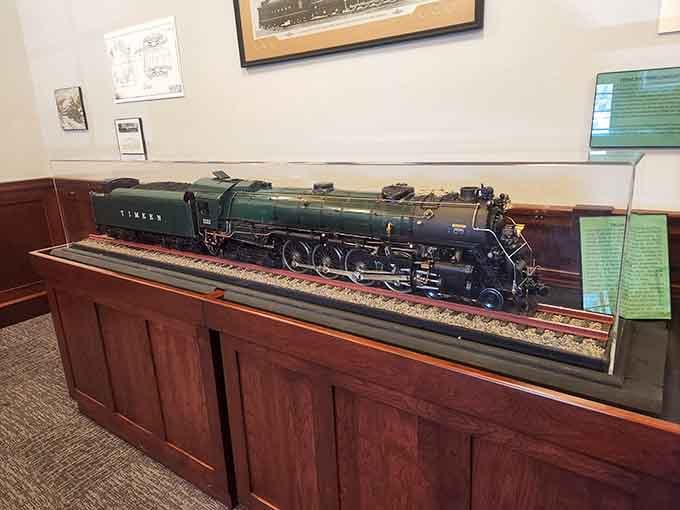 This detailed Timken locomotive model proves that sometimes the smaller version still manages to steal the whole show.