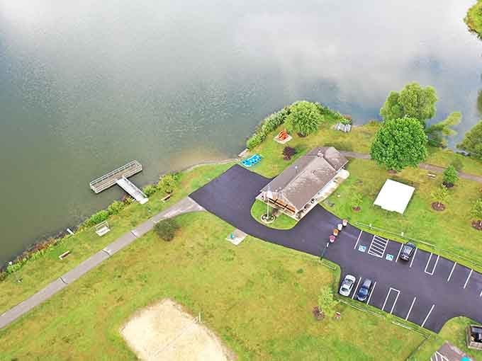 From above, Sunny Lake Park looks exactly like the kind of place you'd stumble into and never want to leave.