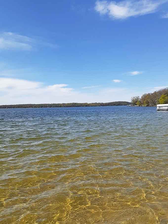 When the water's this transparent, you can count your toes and feel confident about taking the plunge.