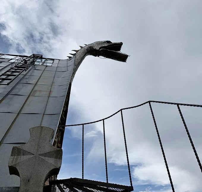 This fire-breathing dragon isn't just decoration; it's a statement that says "I built a castle, why not add flames?"