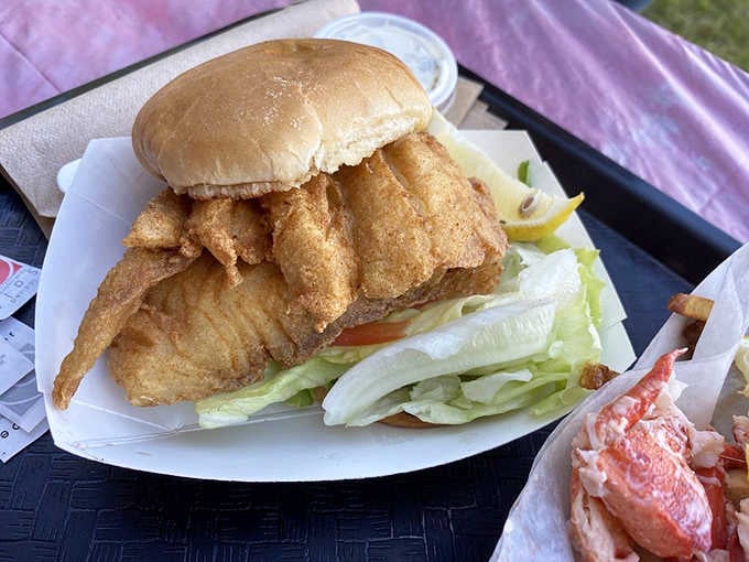 The fish sandwich delivers quality seafood in bread form, because sometimes that distinction really matters.