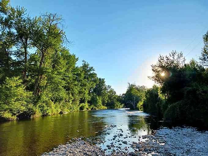 The Touchet River flows peacefully through landscapes that remind you nature doesn't charge admission fees.