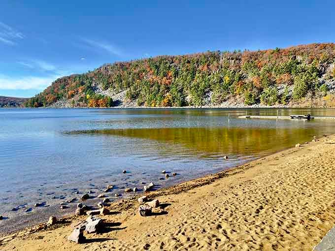 Sandy shores, crystal-clear water, and bluffs painted in autumn red. Wisconsin's best-kept secret just introduced itself.