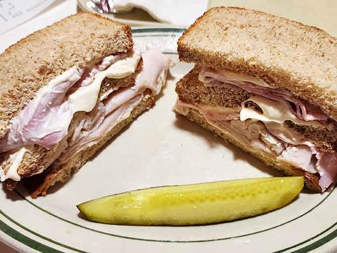 This turkey and ham sandwich on rye proves that sometimes the deli side of the menu deserves equal billing.