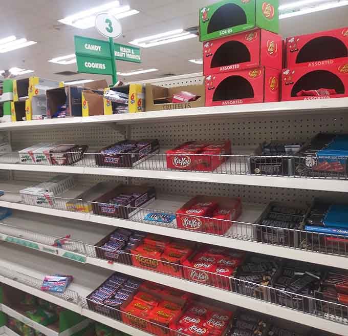 Kit Kat, Reese's, Snickers, all lined up like a chocolate hall of fame waiting for you to make your pick.