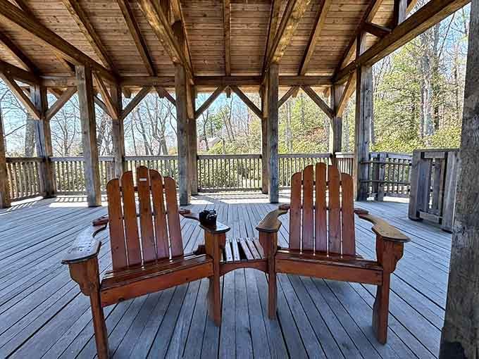 These Adirondack chairs have the best view in town, and they're not charging admission for the privilege.