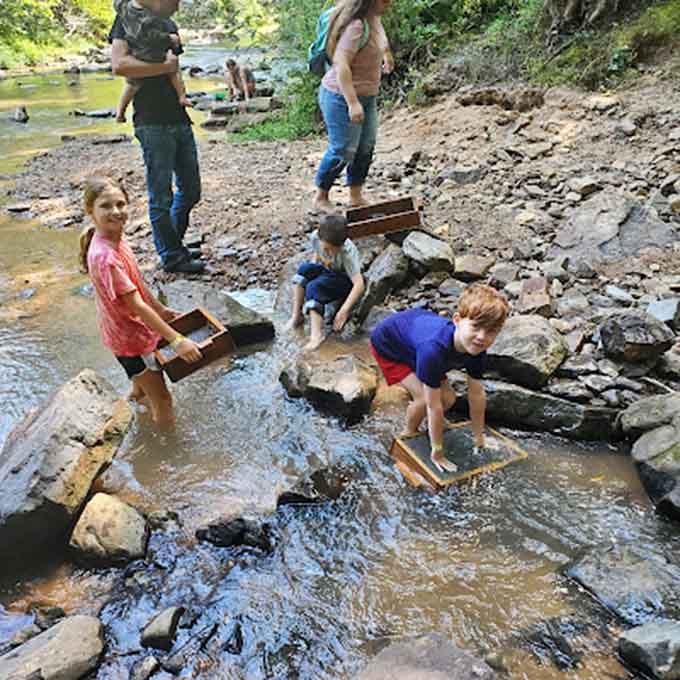 Kids and creeks are a natural combination, especially when gemstones might be hiding underfoot.