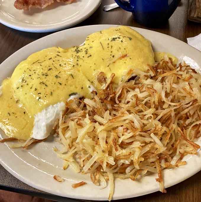 Eggs Benedict that proves you don't need a fancy brunch spot to get your hollandaise fix on a Saturday morning.