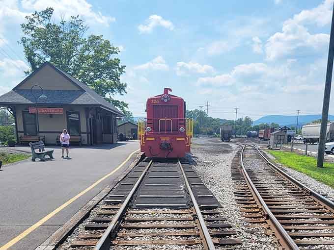 The Hollidaysburg yard, where the tracks branch out and the adventure quietly waits for you to show up.