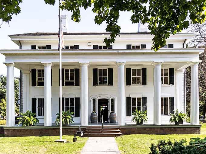 The Burr Homestead's grand white columns say one thing loud and clear: someone here had very good taste.