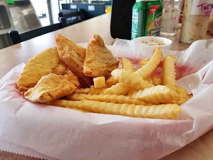 Flaky fish meets crinkle-cut fries in a paper-lined basket that's basically a Michigan happiness delivery system.