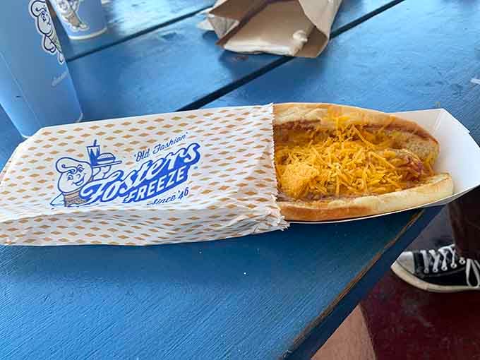 That chili cheese dog is messier than a toddler's birthday party and twice as satisfying to experience.