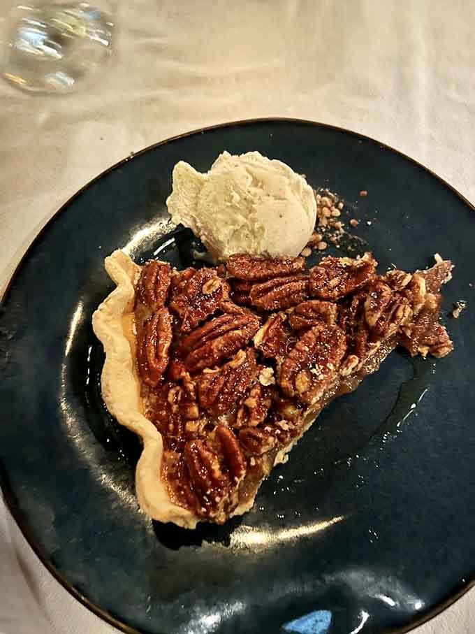 Look at those pecans. Glossy, caramelized, and stacked like they have somewhere important to be. They do. Your mouth.