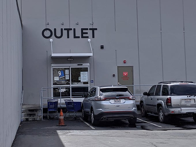 The "OUTLET" sign out back is the secret entrance that savvy West Sacramento shoppers already know about.