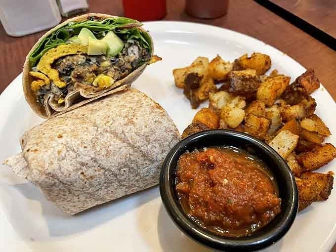 Packed with flavor and wrapped up tight, this is the kind of breakfast burrito that means serious business.