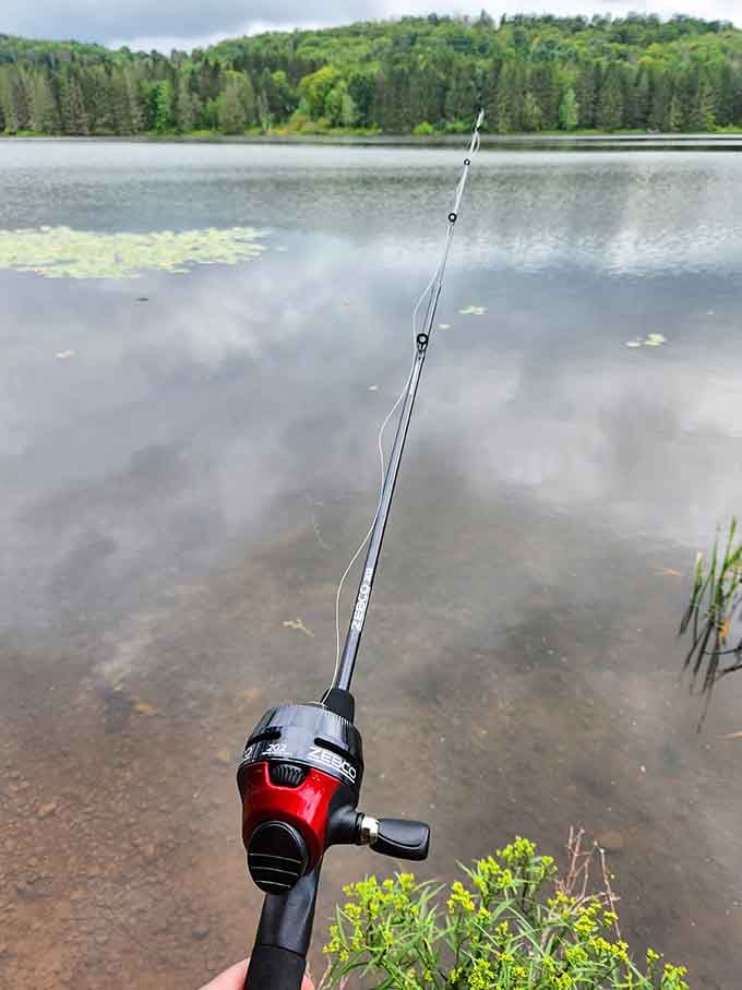 Rod in hand, misty lake ahead, zero emails in sight. This is the good life.
