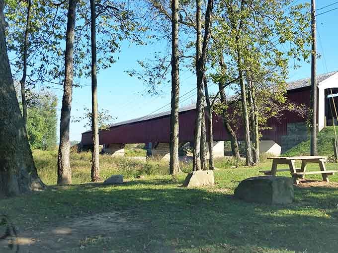 A shady picnic spot beside a 150-year-old landmark is the kind of afternoon that needs no Wi-Fi.