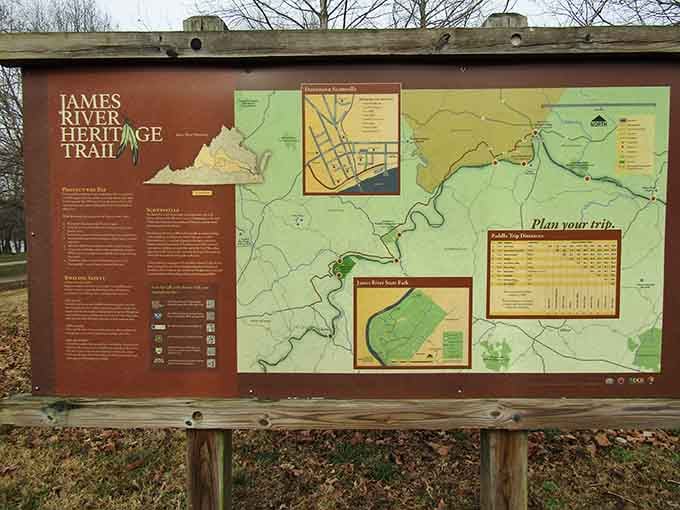 The James River Heritage Trail map proves that great adventures always deserve a proper introduction before you dive in.