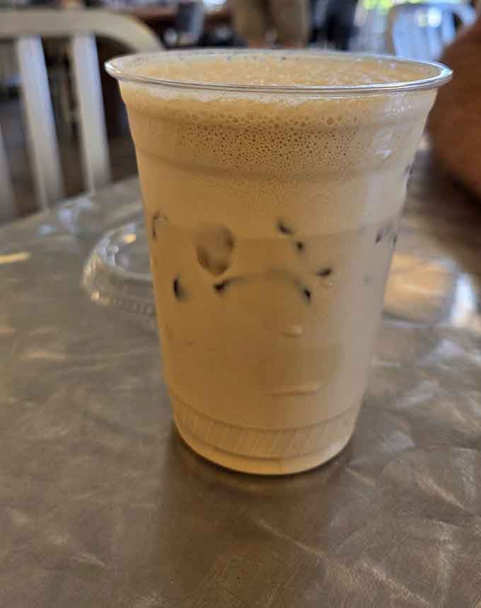 Iced coffee done right, with those beautiful coffee ice cubes that won't water down your afternoon pick-me-up.