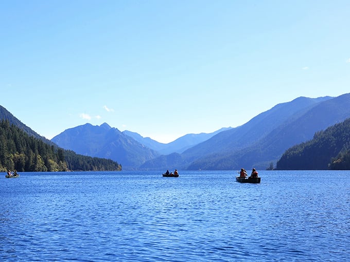 Two boats, one impossibly blue lake, zero complaints. This is what a good Saturday actually looks like.