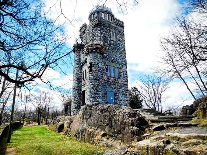 Lambert Tower rises from the rocky hilltop like it's been daring you to climb it your whole life.