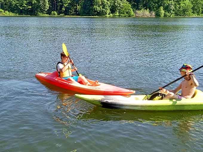 Paddling across calm waters beats any gym membership, and the view's infinitely better too.
