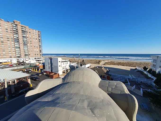 From the top, you can see why Lucy chose this spot, with beaches and Atlantic City stretching across the horizon.