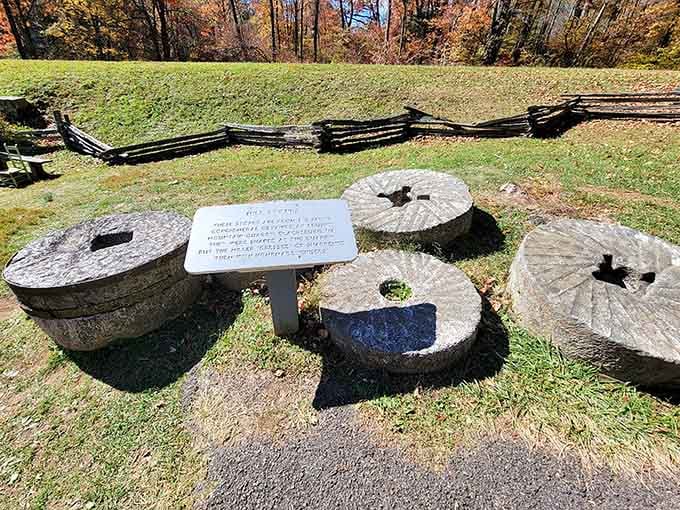 These massive grinding stones have been crushing it, literally, for generations without a single software update required.