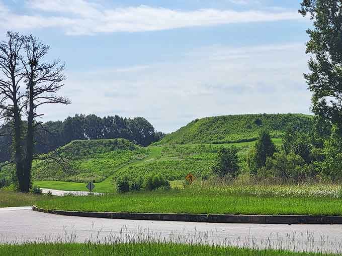 The Ocmulgee Mounds rise from the Georgia earth, quietly holding a thousand years of remarkable human history.