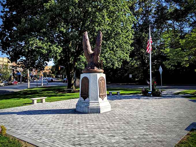 Madison's War Memorial stands proud and quiet, reminding every passerby that some things are worth remembering always.