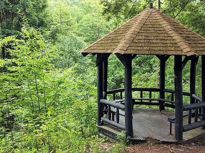 This gazebo provides the perfect spot for contemplation, snacking, or pretending you're in a Jane Austen novel.