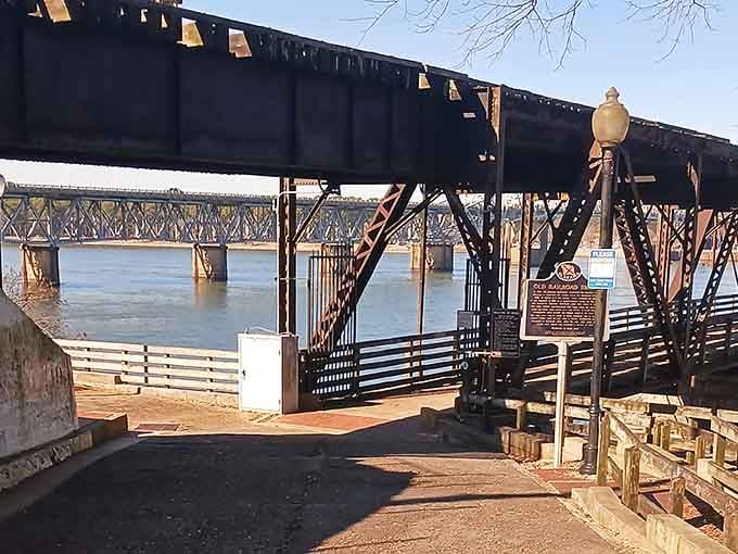 A historical marker at the entrance reminds you this bridge has more stories than your most talkative uncle.
