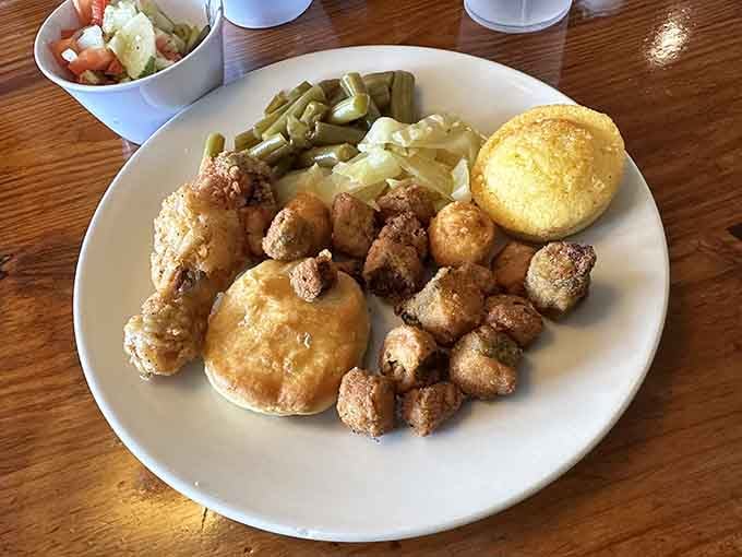 When fried chicken meets fried okra on your plate, it's like the Avengers assembling for your stomach.