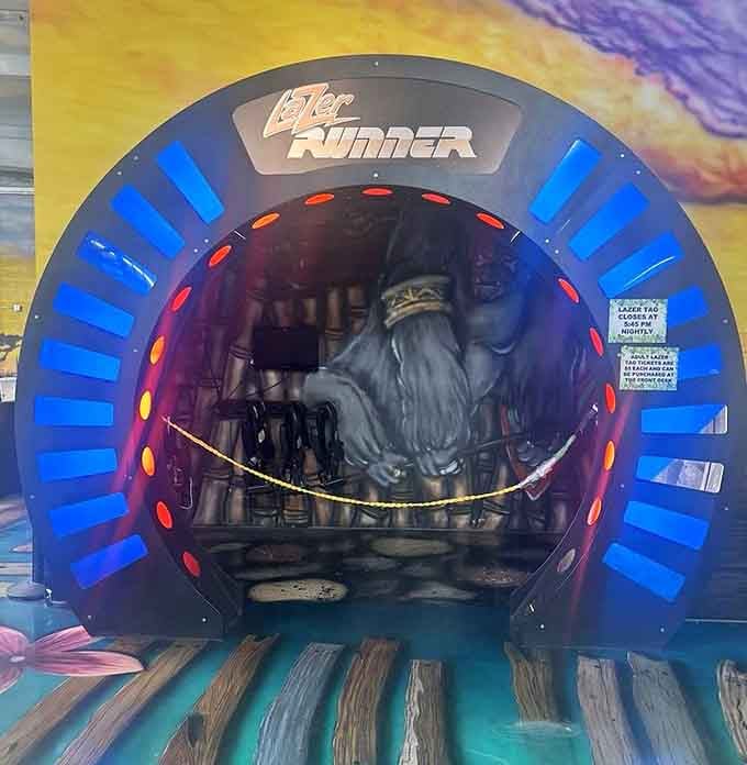 Lazer Runner's glowing entrance looks like a portal to another dimension. A fun one, thankfully.