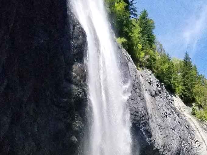 Looking straight up at Peewee Falls from below is the kind of neck-craning moment you'll never regret.