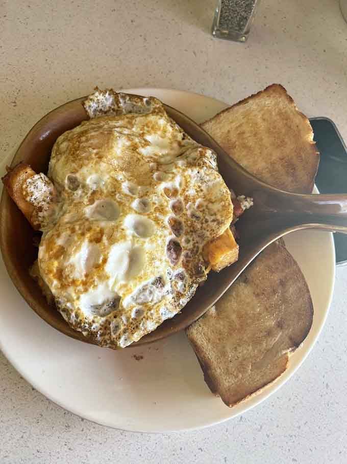 The Farmer's Skillet arrives loaded with everything good, proving that sometimes more really is more when it comes to breakfast.