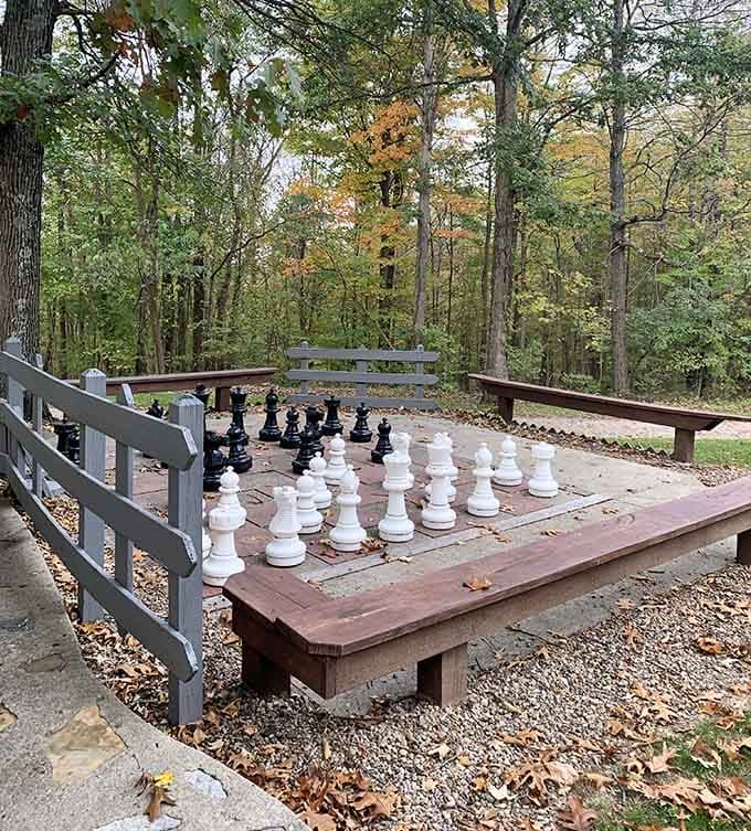 Outdoor chess on a scale that makes regular board games feel like they're not even trying.
