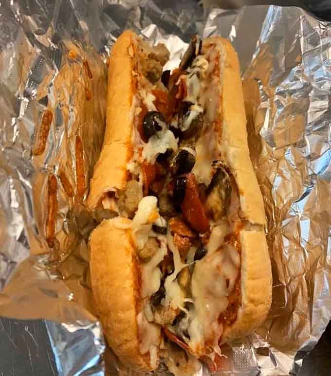 Melted cheese, bold flavors, and a hoagie roll holding everything together with admirable determination. Respect.
