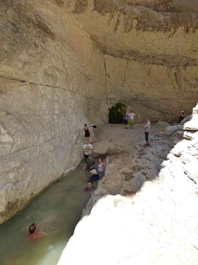 Found: a natural swimming hole tucked inside a canyon. Lost: every care you walked in with.