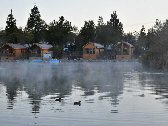 Early morning mist rising off the water creates an ethereal scene that even your phone camera can't mess up.