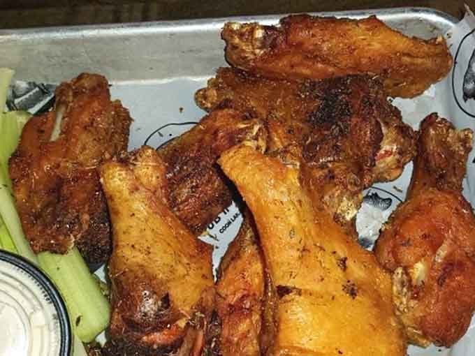 These smoked wings have a color and a confidence that says they've been somewhere special.