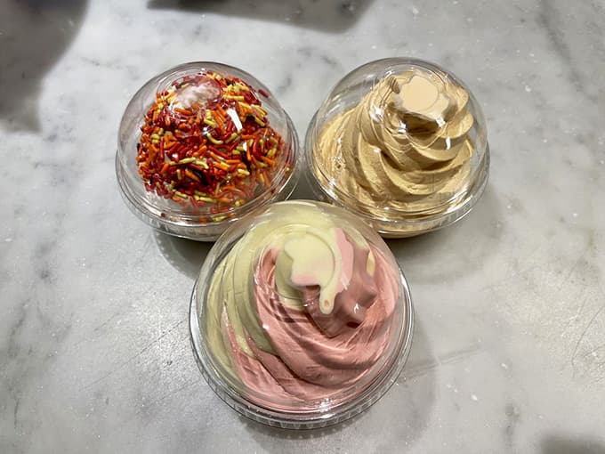 Swirled, golden, and almost too pretty to eat. Almost. Stew Leonard's soft serve is pure happiness in a dome.