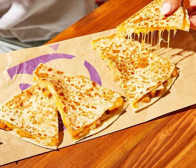 Melted cheese pulling away in long, glorious strings. The Chicken Quesadilla here has absolutely no apologies to make.