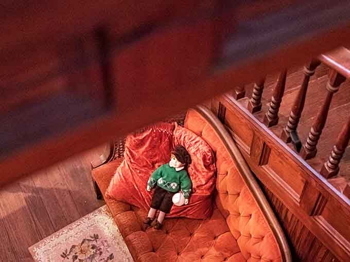 Looking down from the upper floor, where perspective shifts and so does your confidence level.